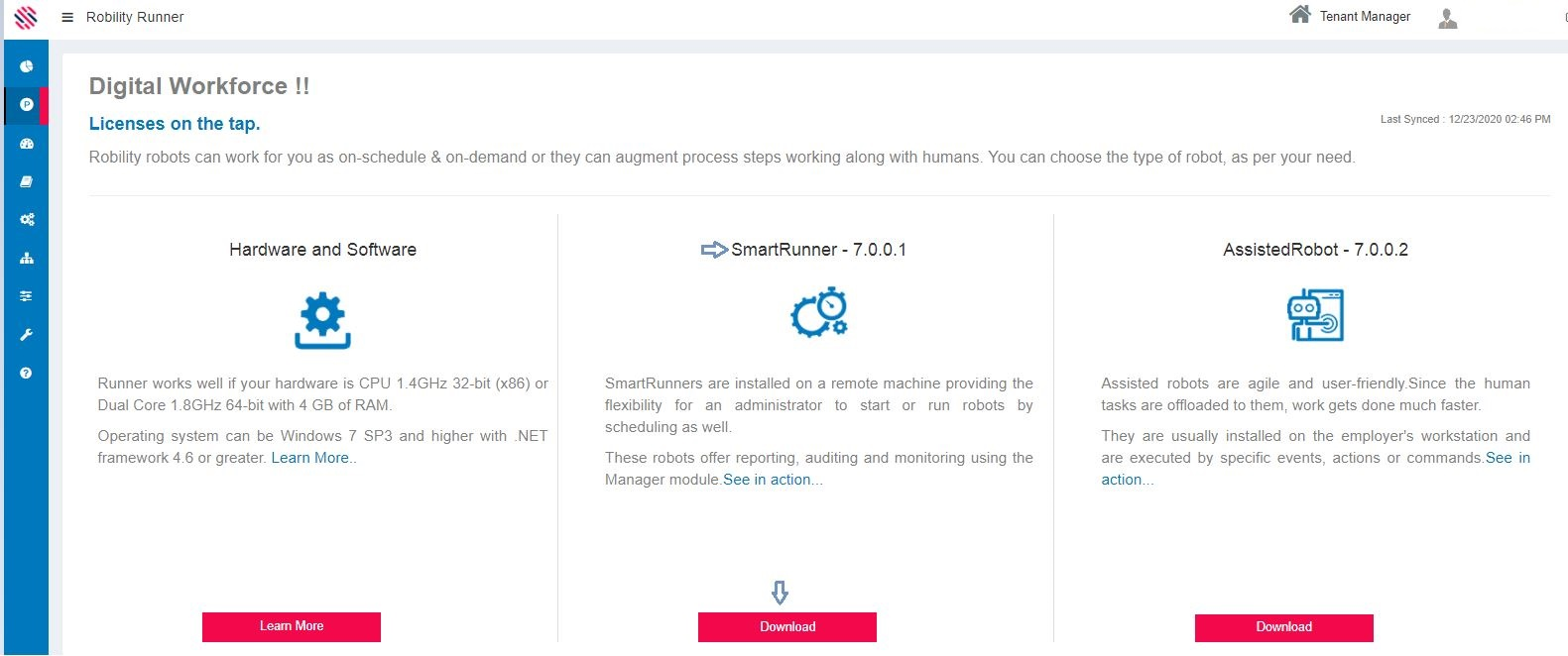 Runner Installation and Specification Manual | Robility Docs